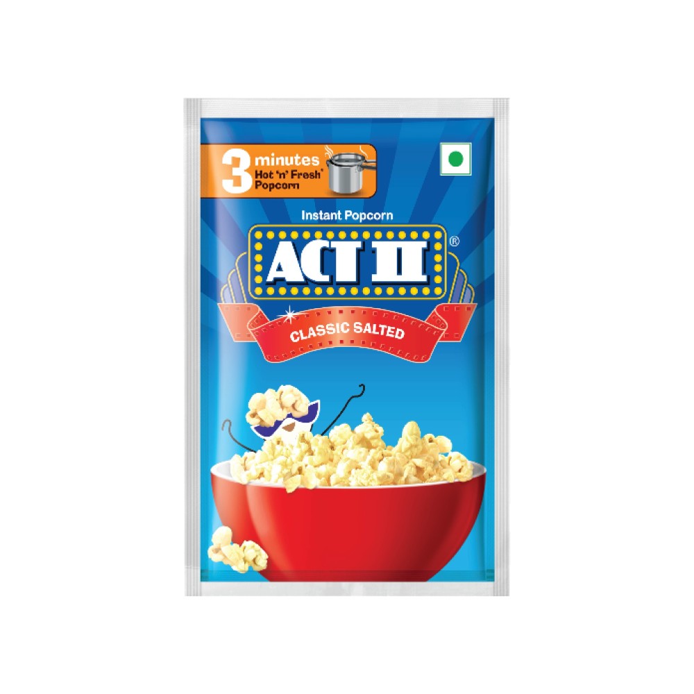 Act II Classic Salted Popcorn - Instant - 5 g Free - Pack of 3 Price ...