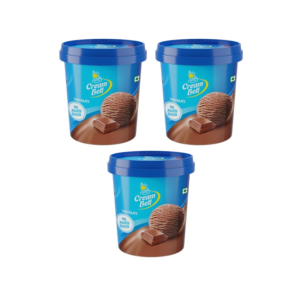 Cream Bell Chocolate Ice Cream Cup (No Added Sugar) - Pack of 3 Price ...