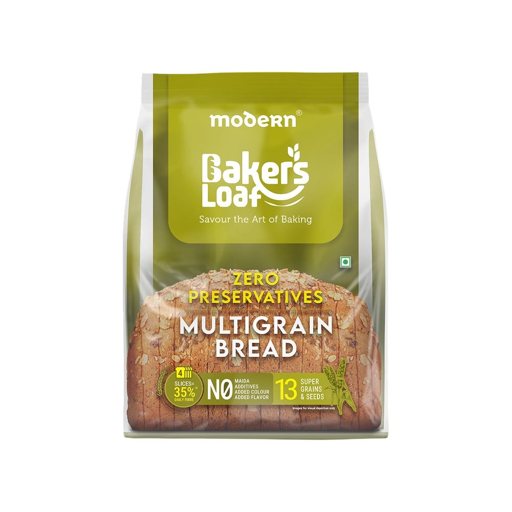 Baker's Loaf Zero Preservatives Multigrain Bread Price - Buy Online at ...