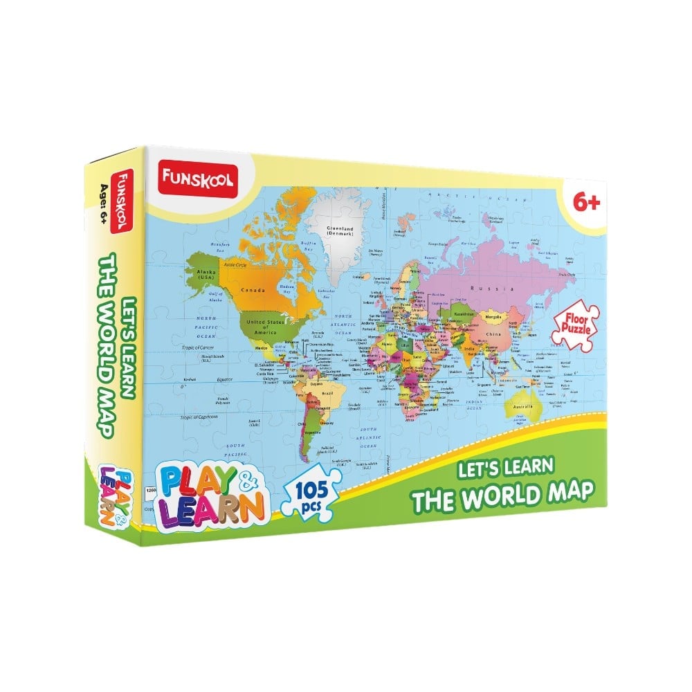 Play & Learn World Map Jigsaw Puzzle Price - Buy Online at Best Price ...