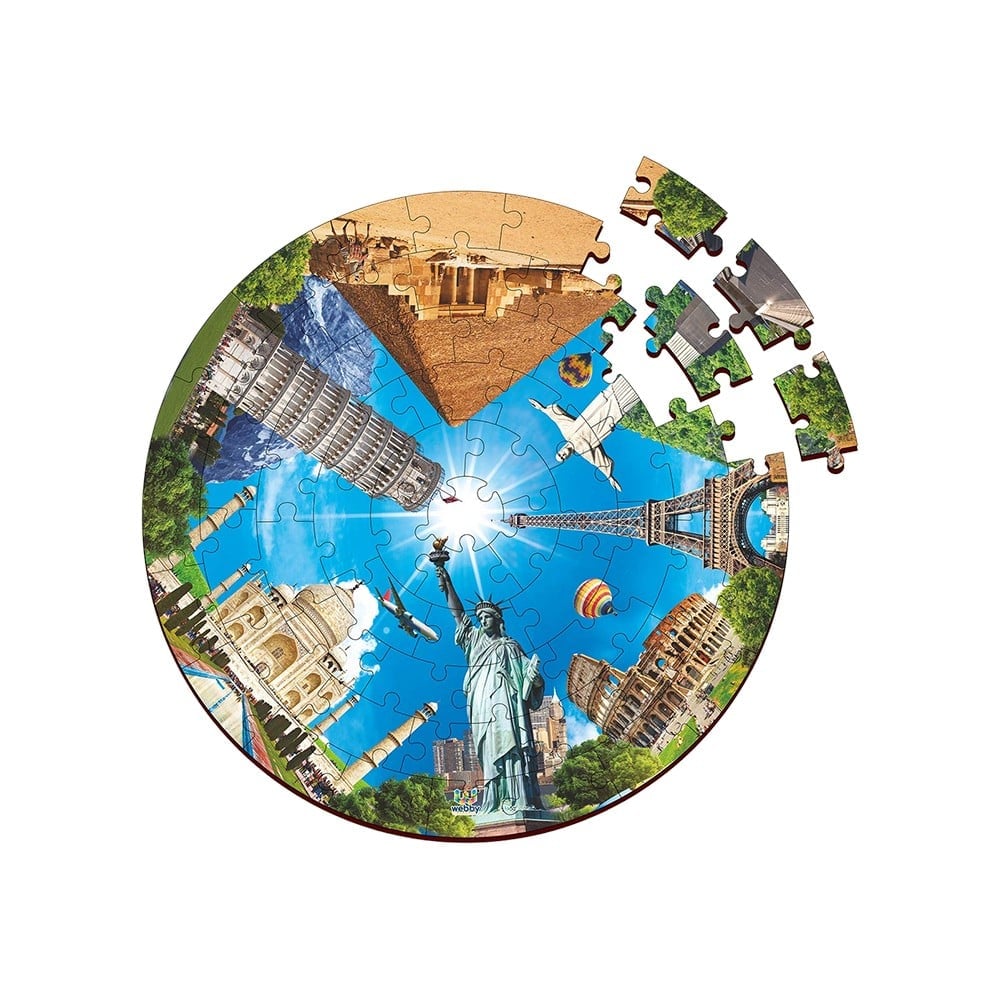 Webby Toys Wooden Seven Wonders of The World Jigsaw Puzzle Price - Buy ...