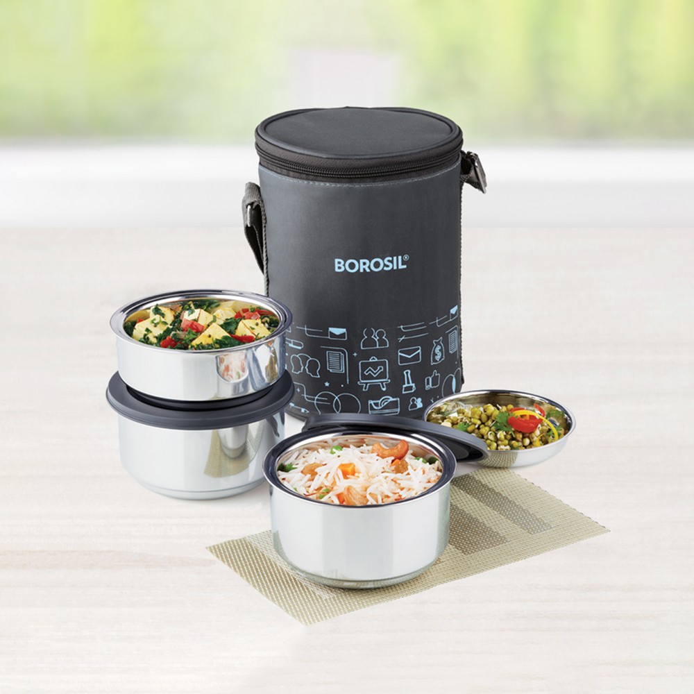 Borosil Stainless Steel Lunch Box Price - Buy Online at ₹1119 in India