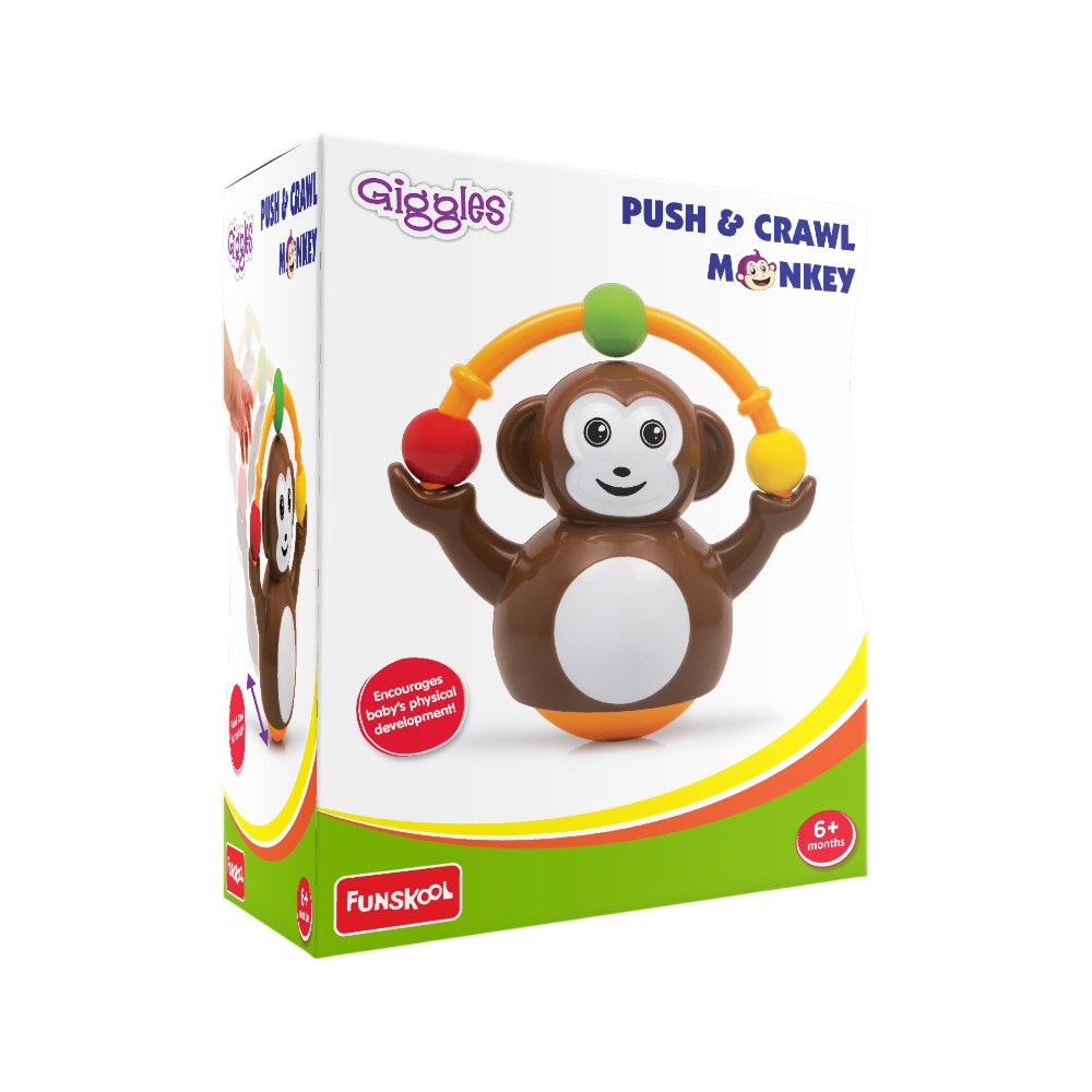 Giggles Push & Crawl Monkey Wobble Toy Price - Buy Online at ₹364 in India