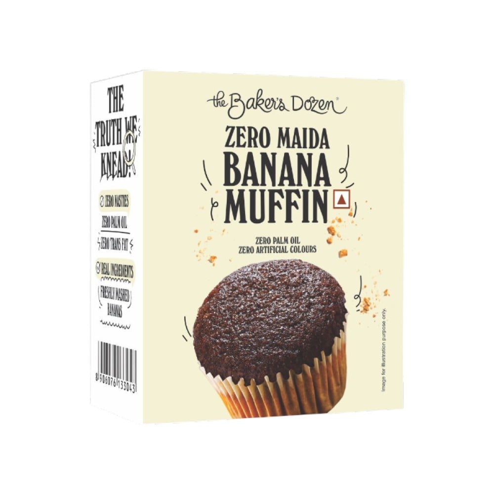 The Baker's Dozen Zero Maida Banana Muffin, Whole Wheat Price - Buy ...