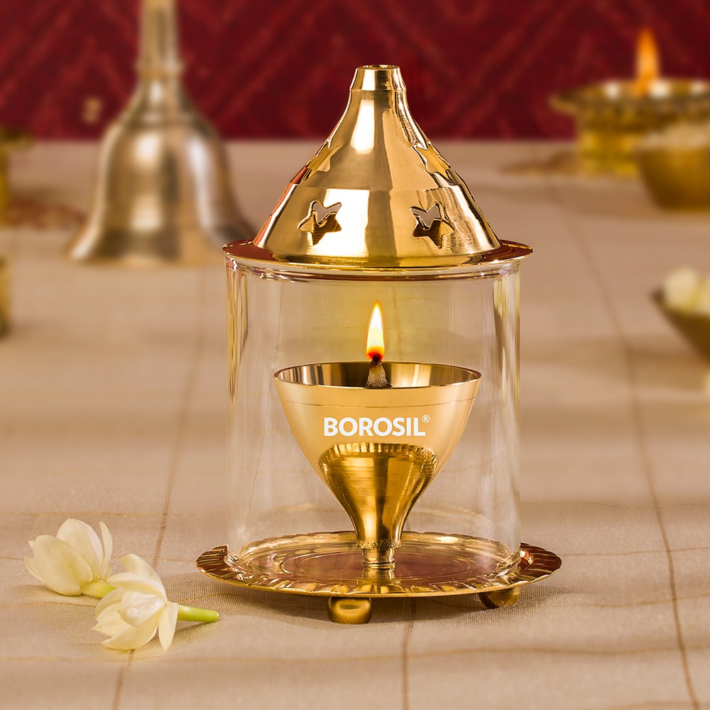 Borosil Small Akhand Diya with Chimney Price - Buy Online at Best Price ...