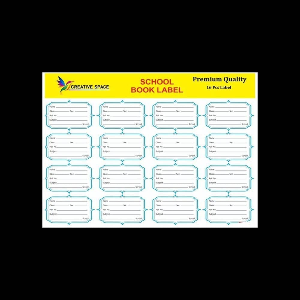 Creative Space Name Label for School Notebook (White) Price - Buy ...