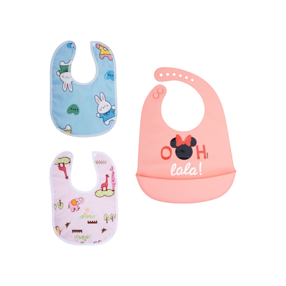 Secure Steps Adjustable Baby Bib for feeding (Multicolour, 0 - 8 years ...