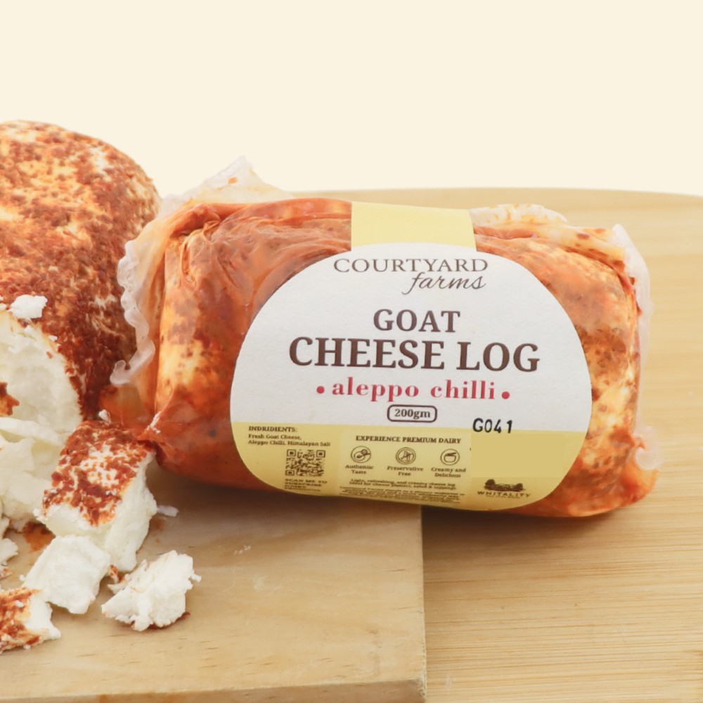 Courtyard Farms Aleppo Chilli Goat Cheese Log Price - Buy Online at ...
