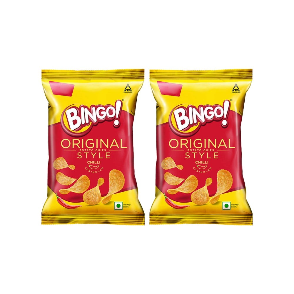 Bingo Original Style Chilli Sprinkled Potato Chips - Pack of 2 Price ...
