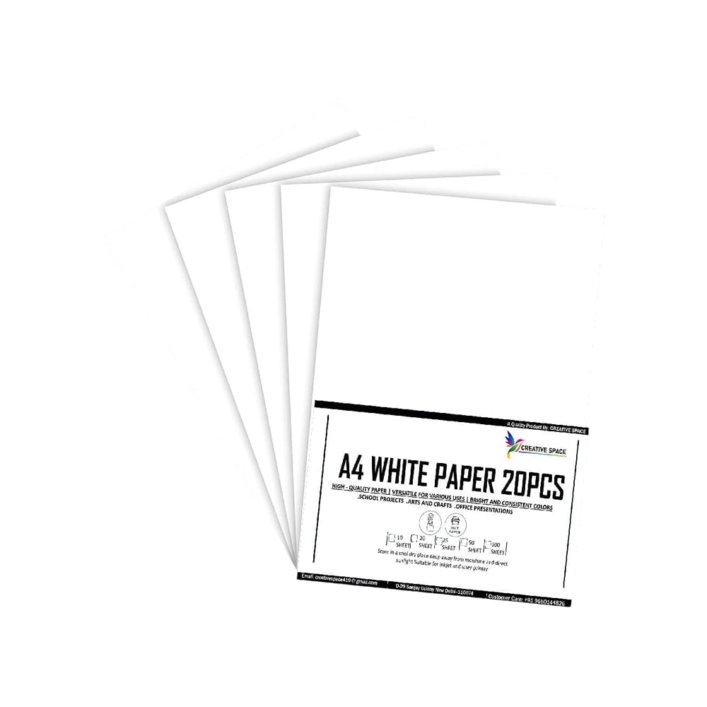 Creative Space A4 Sheets (75 GSM, White) Price - Buy Online at ₹60 in India