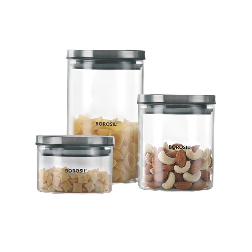 Borosil Glass Round Jar Set Price - Buy Online at Best Price in India