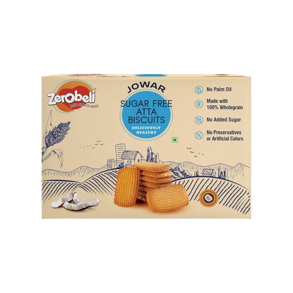 Zerobeli Sugar-Free Jowar Atta Biscuit Price - Buy Online at Best Price ...