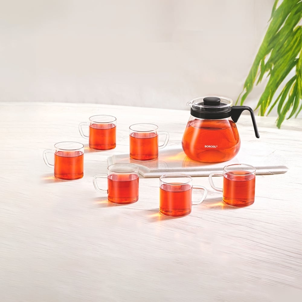 Borosil Kettle & Mug Tea Set (Borosilicate Glass) Price - Buy Online at ...