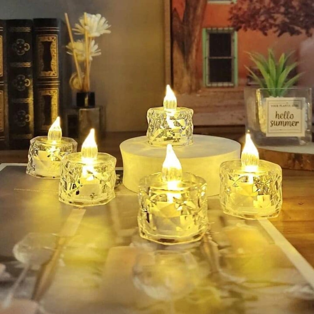 Warm Yellow Decorative LED Tea Light Candles - Satyam Kraft Price - Buy ...