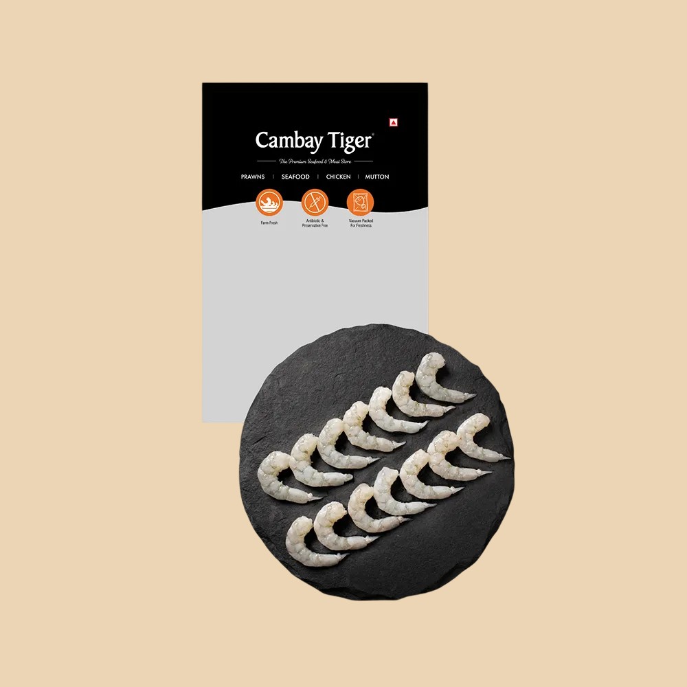 Cambay Tiger Medium Prawns Deveined and Cleaned Price - Buy Online at ...