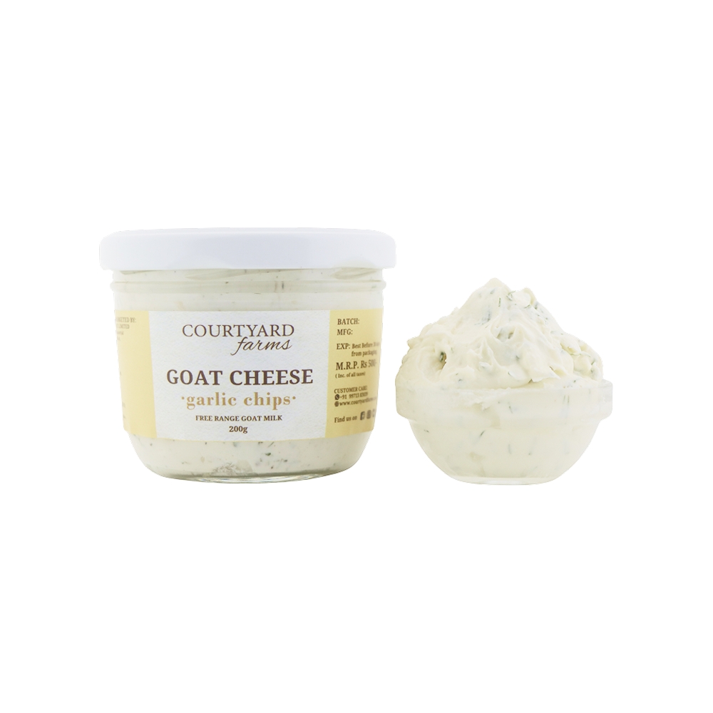 Courtyard Farms Goat Cheese Spread with Garlic Chips Price - Buy Online ...