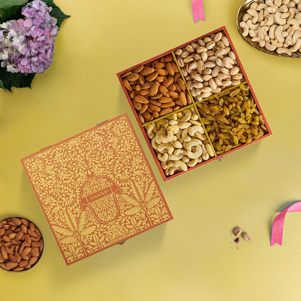 Anand Mogra Wooden Dry Fruits Gift Pack - 4 Variants Price - Buy Online ...
