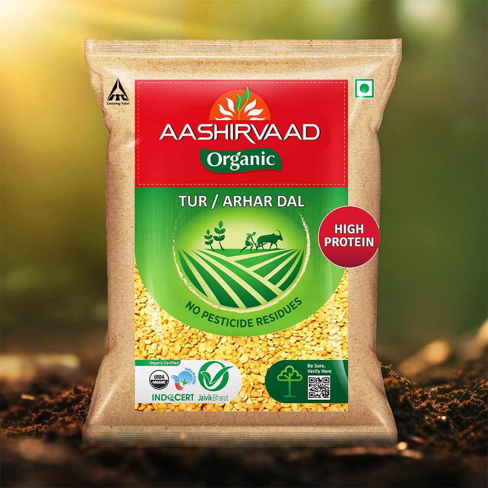 Aashirvaad 100% Organic Arhar Dal /Tur Dal Price - Buy Online at ₹228 ...