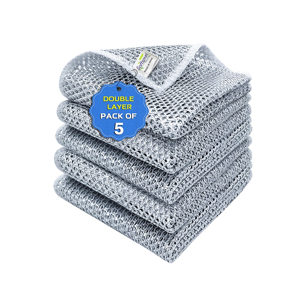 Softspun Microfiber Mesh Wire Steel Scrubber Price - Buy Online at ₹113 ...
