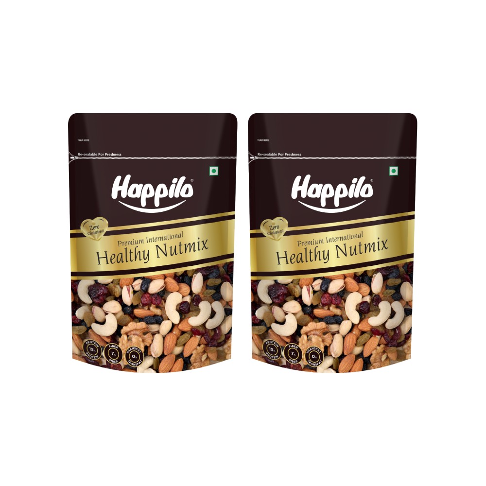 Happilo Premium Healthy Nutmix Dry Fruit Mix - Pack of 2 Price - Buy ...