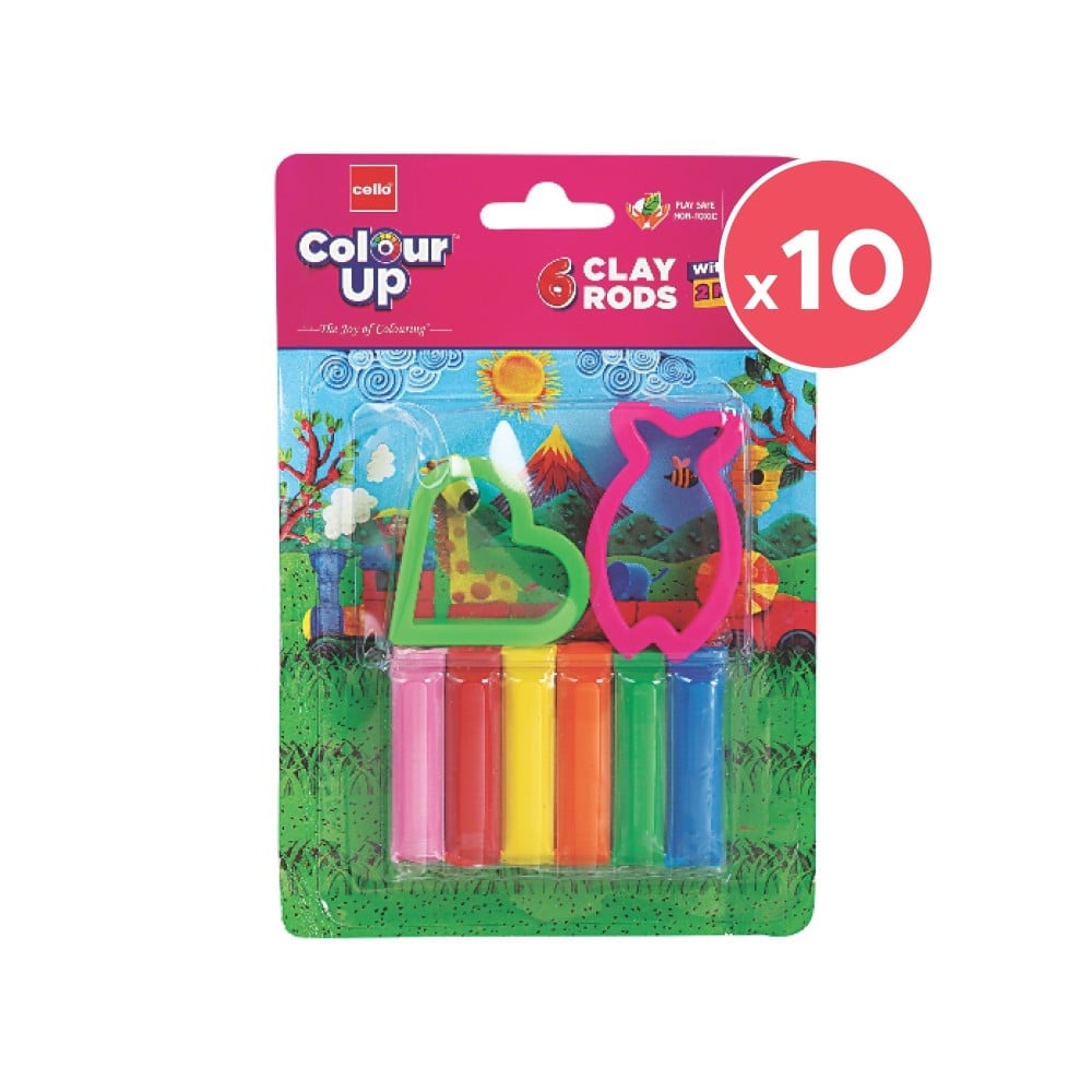 BIC Cello Modelling Clay with 2 Moulds for Return Gift (Multicolour ...
