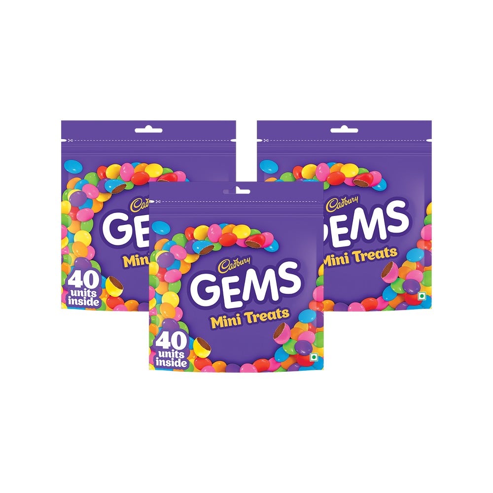 Cadbury Gems Mini Treats Shaped Chocolate Pack - Pack of 3 Price - Buy ...