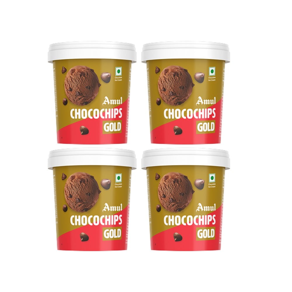 Amul Gold Chocochip Ice Cream Cup - Pack of 4 Price - Buy Online at ...