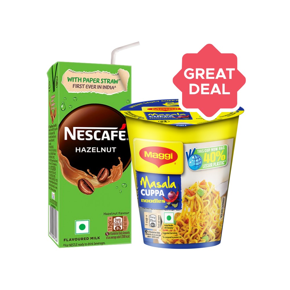 Maggi Cuppa Masala Cup Noodles + Nescafe Ready to Drink Coffee ...