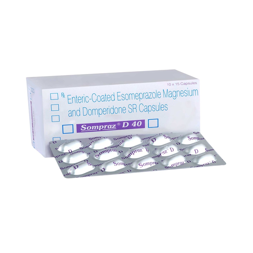 Sompraz D 40mg Strip Of 15 Capsules Price - Buy Online at ₹235 in India