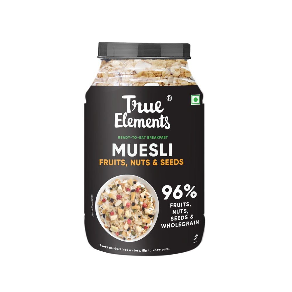 True Elements Fruits, Nuts & Seeds Muesli Price - Buy Online at ₹468 in ...