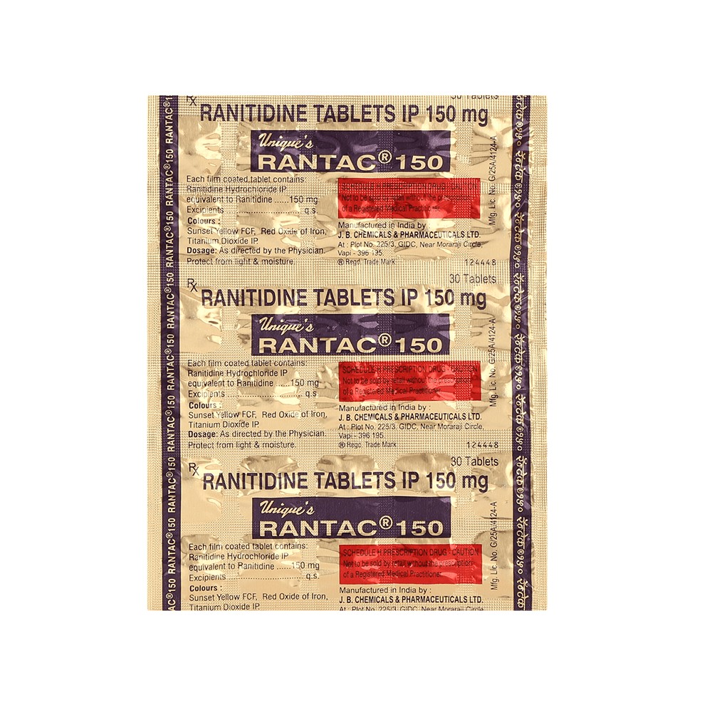 Rantac 150mg Tablets Price - Buy Online at ₹50 in India