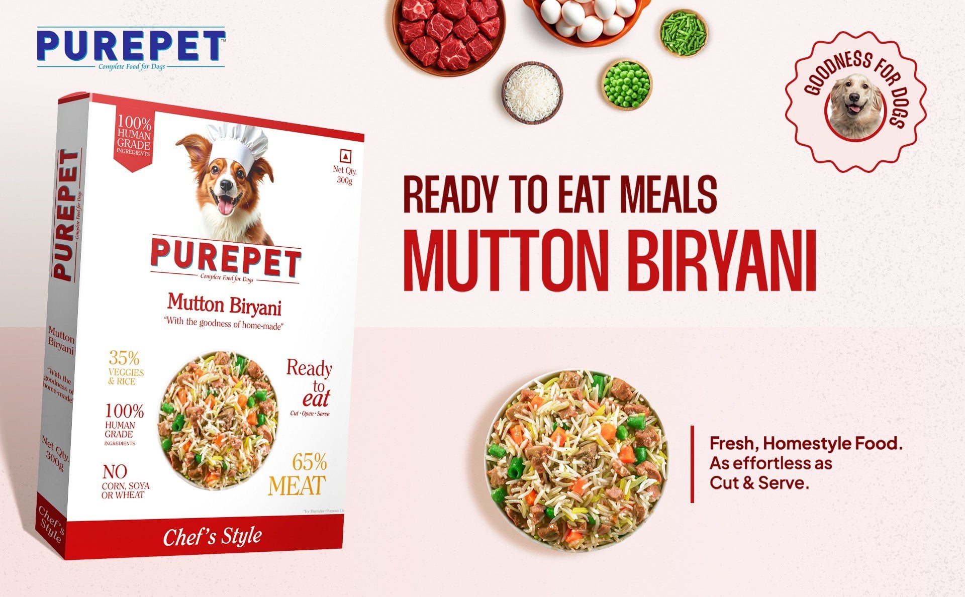 PurePet Fresh Mutton Biryani Wet Dog Food Price - Buy Online at ₹135 in ...
