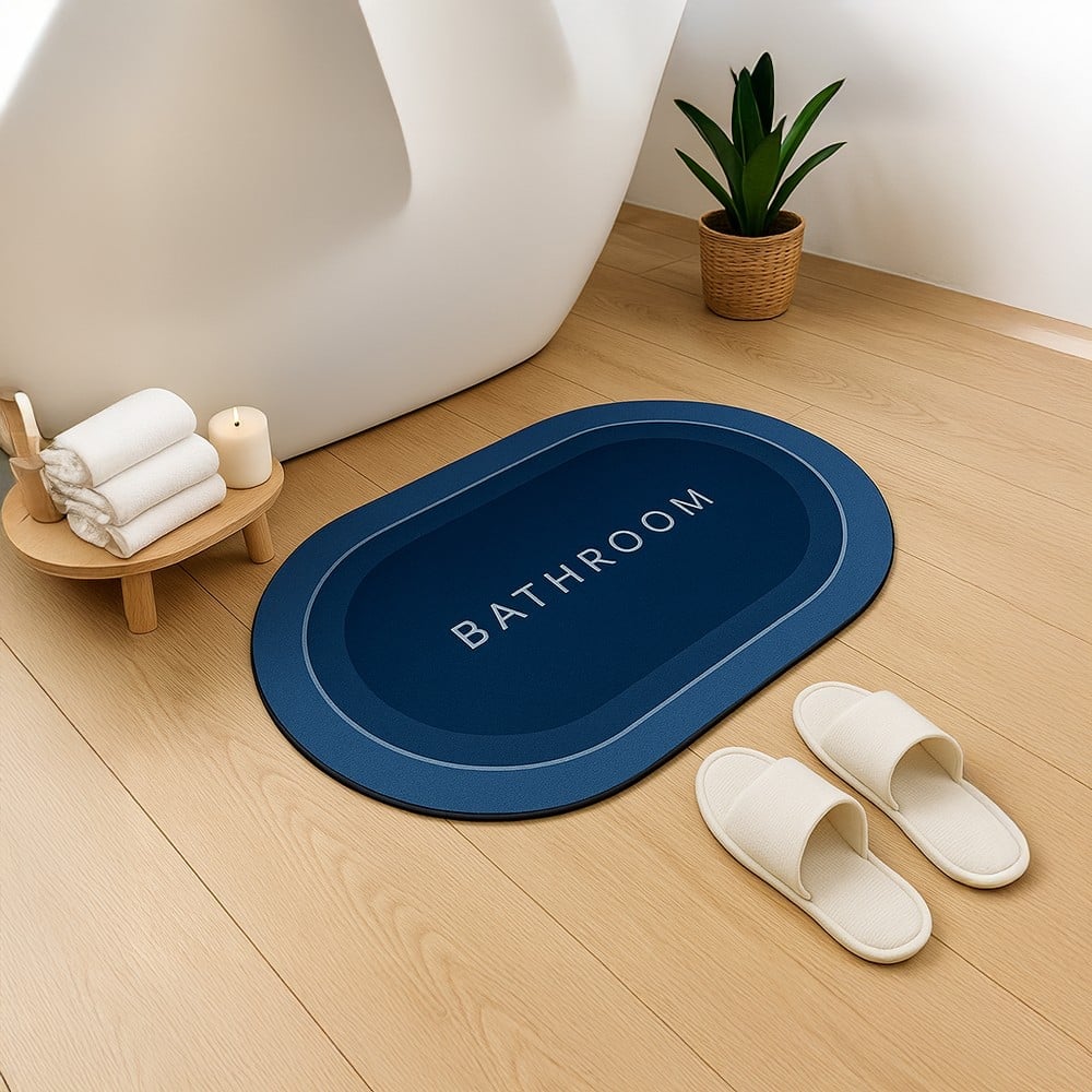 Zulaxy Super Absorbent Bath Mat (23.6" x 15.7" x 0.3", Silicone ...