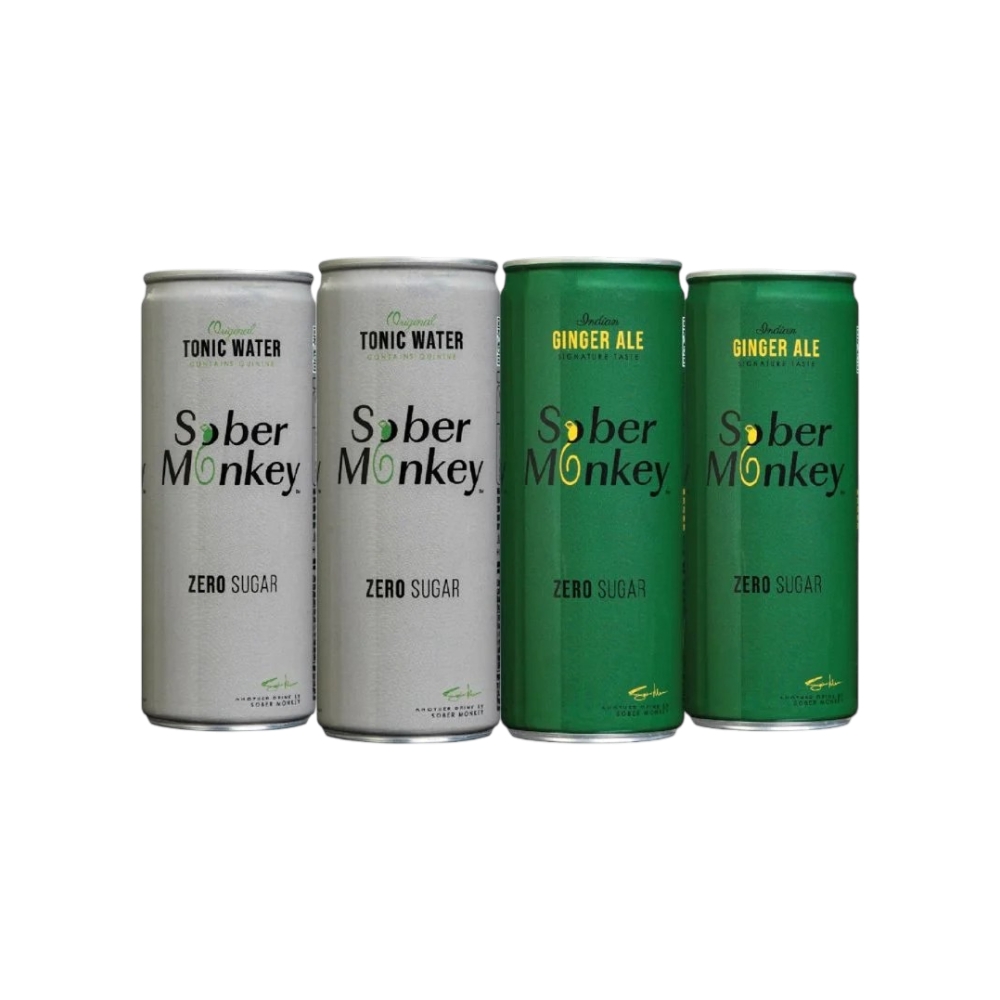 Sober Monkey Zero Sugar Tonic Water & Ginger Ale Price - Buy Online at ...