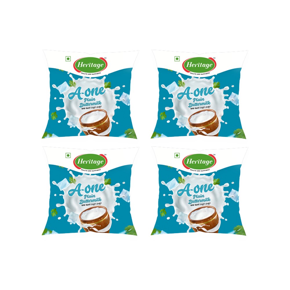 Heritage A-One Unsalted Buttermilk - Pack of 4 Price - Buy Online at ...