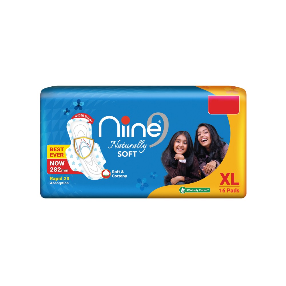 Niine Naturally Soft Extra Long Sanitary Pads Price - Buy Online at ₹90 ...