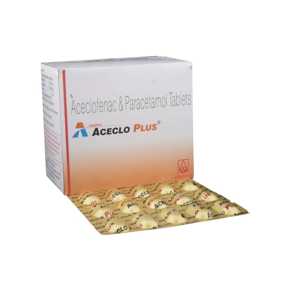 Aceclo Plus Strip of 15 Tablets Price - Buy Online at ₹106 in India