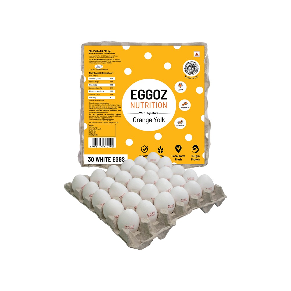 Eggoz Nutrition Protein Rich White Eggs (30 pieces) Price - Buy Online ...