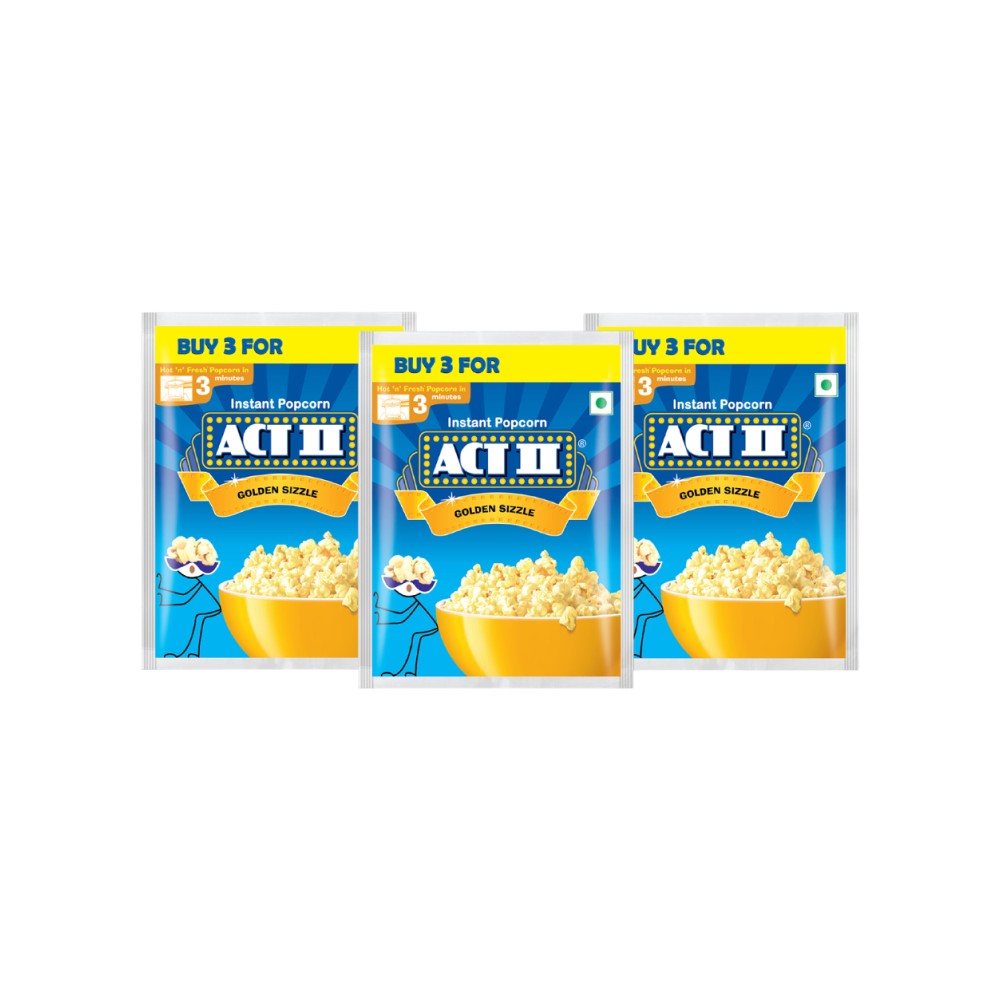 Act II Golden Sizzle Popcorn - Instant - Pack of 3 Price - Buy Online ...