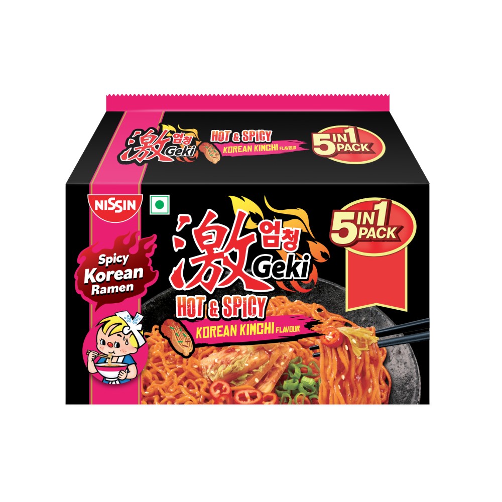 Nissin Geki Korean Ramen Spicy Kimchi Flavoured Instant Noodles Price ...