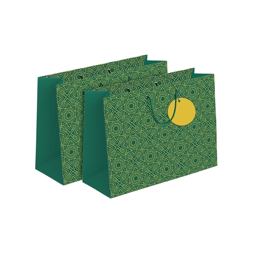 Paperpep Traditional Pattern Paper Gift Bag (Green) Price - Buy Online ...
