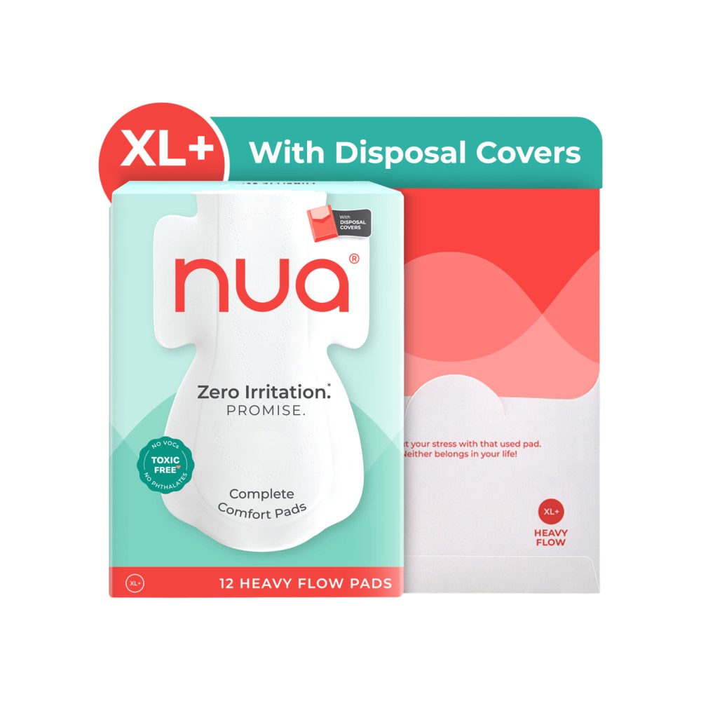 Nua Pads for Heavy Flow with Disposal Covers Price - Buy Online at ₹220 ...