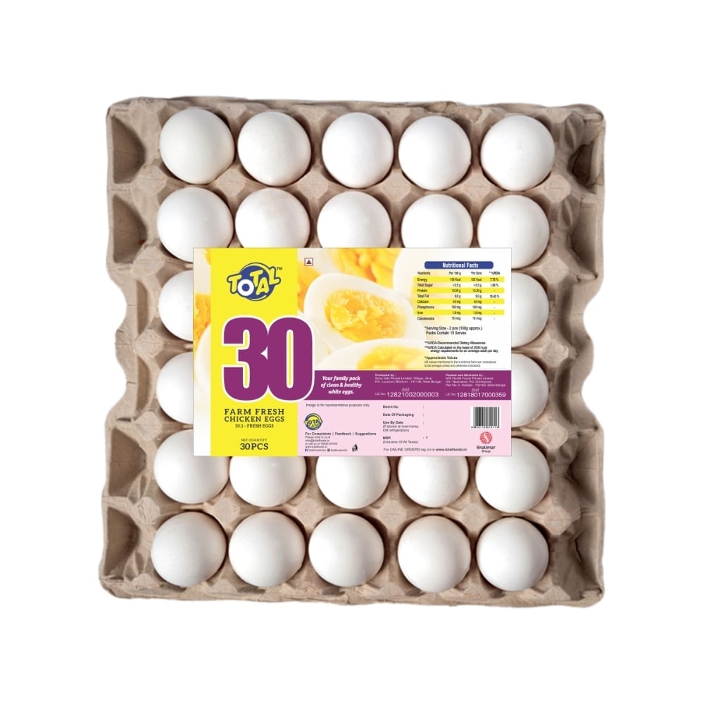 Total 30 Farm Fresh White Eggs Price - Buy Online at Best Price in India