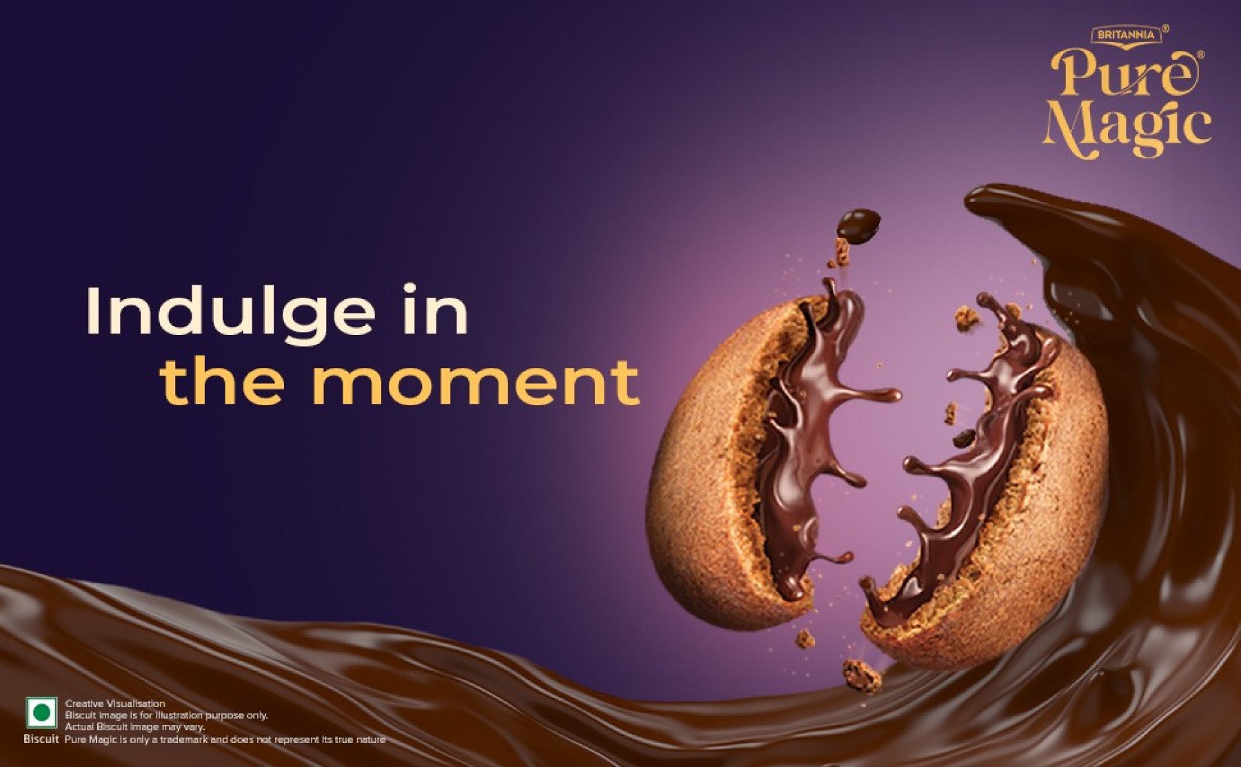Britannia Pure Magic Chocolush Choco Filled Cookies (69 g) - Pack of 2 ...