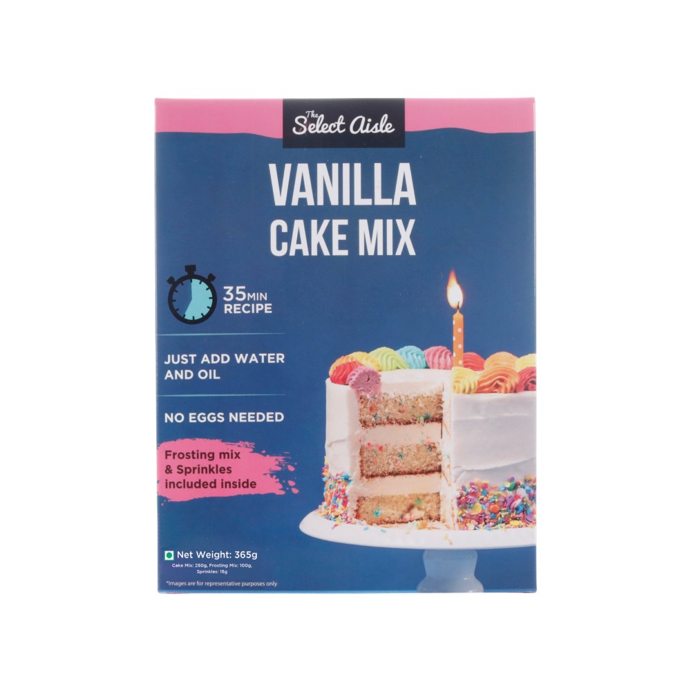 The Select Aisle Eggless Vanilla Cake Mix - Frosting mix and Sprinkles ...