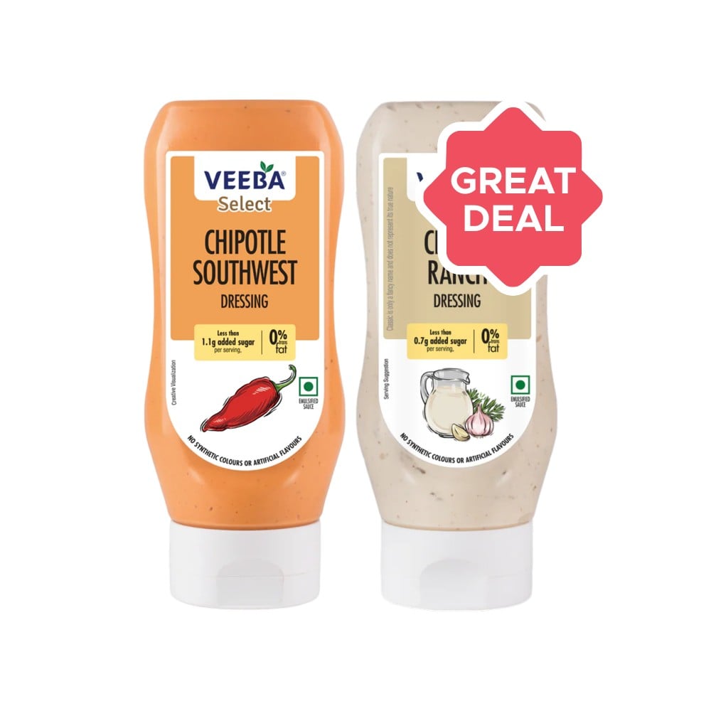 Veeba Southwest Chipotle Dressing + Ranch Salad Dressing Combo Price ...