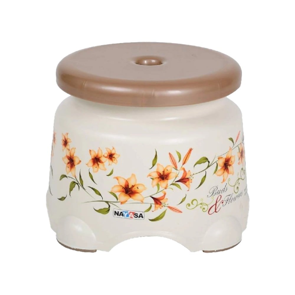 Nayasa Bath Stool (Plastic, Brown, White) Price - Buy Online at Best ...
