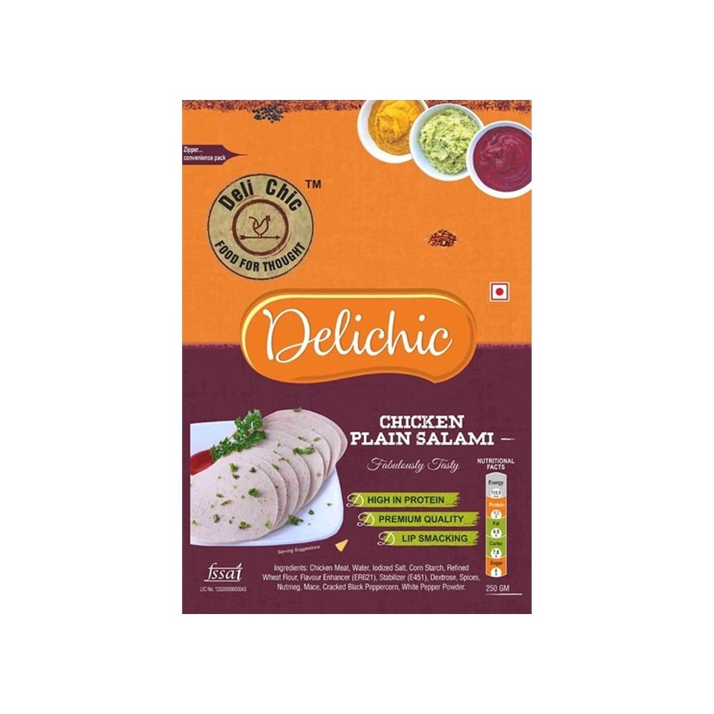 Delichic Chicken Plain Salami (Frozen) Price - Buy Online at Best Price ...