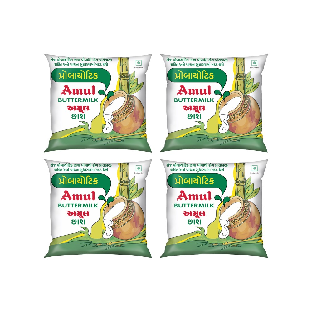 Amul Unsalted Buttermilk - Pack of 4 Price - Buy Online at Best Price ...