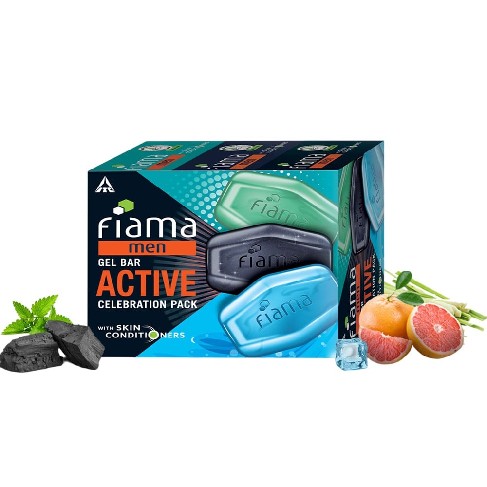Fiama Men Active Soap Celebration Pack Price - Buy Online at ₹203 in India